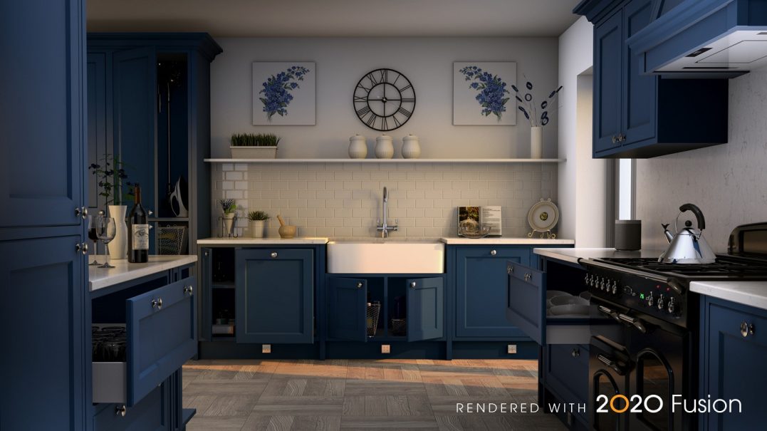Fusion Render Blue Kitchen 1920x1080 branded - Kitchens Review